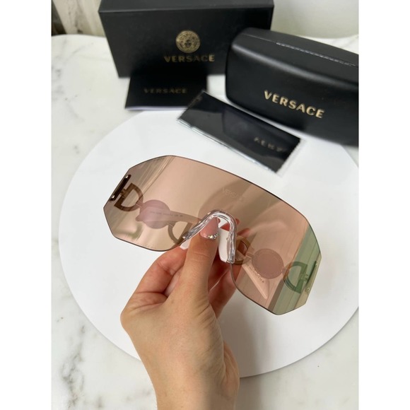 Versace | Accessories | New Versace Ve2258 Mask Shield Sunglasses In ...